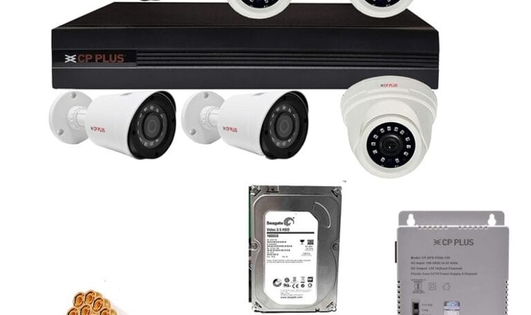 CP Plus 2.4MP 6Camera 8Channel DVR Combo Kit 3 Bullet,3 Dome,1TB HDD ...